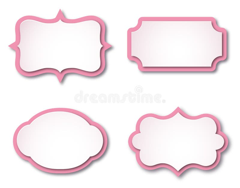 Vector frames stock vector. Illustration of pink, vintage - 50368808
