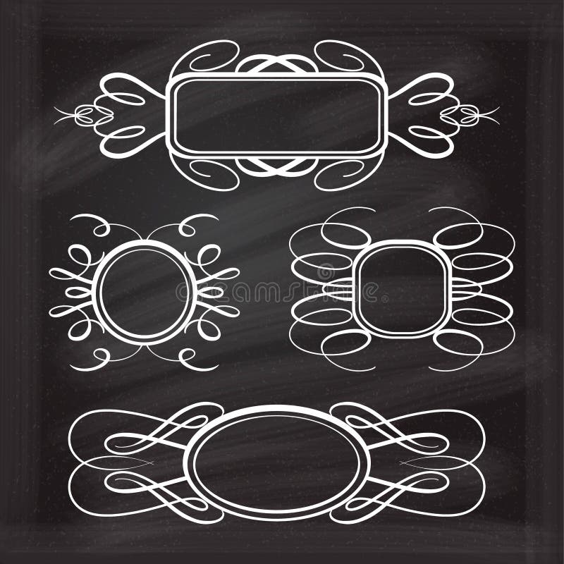 Retro Curlicue Frames Stock Illustrations – 124 Retro Curlicue Frames ...