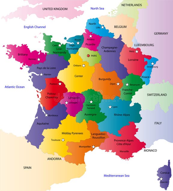 Vector France map stock vector. Illustration of geography - 6085699