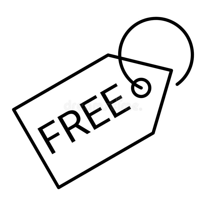 Vector Free Tag Outline Icon Design Stock Vector - Illustration of ...