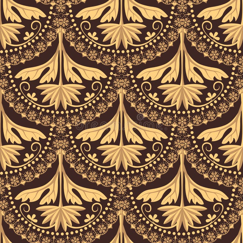 Vector French Lace Seamless Pattern with Floral Motive Stock Vector ...