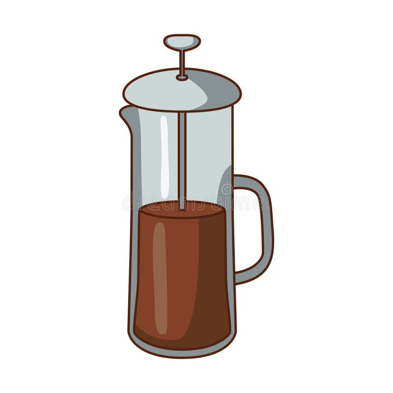 Vector French Press stock vector. Illustration of modern - 330064934