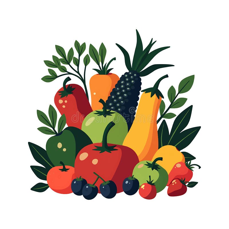 Vector Fresh Organic Vegetable Element Set Templet Stock Vector - Illustration of vegetable ...