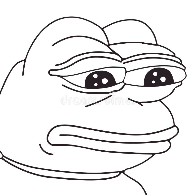 Vector Frog Meme Face for Any Design. Isolated Eps 10. Stock Vector ...