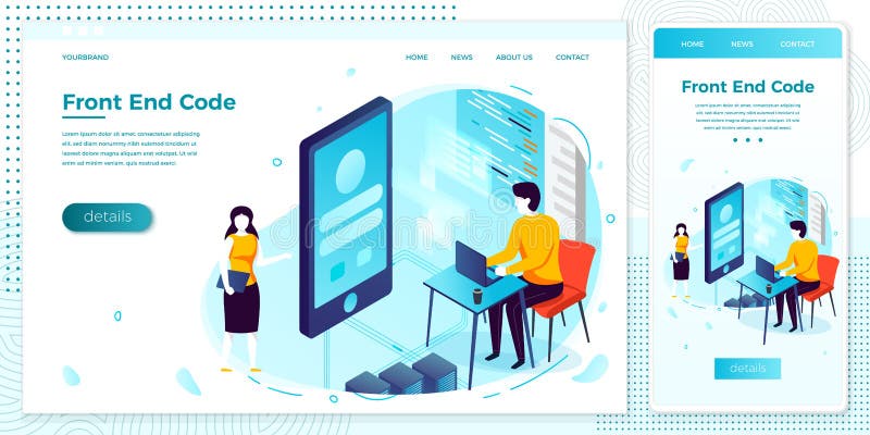 Front End Developer Stock Illustrations 1728 Front End Developer
