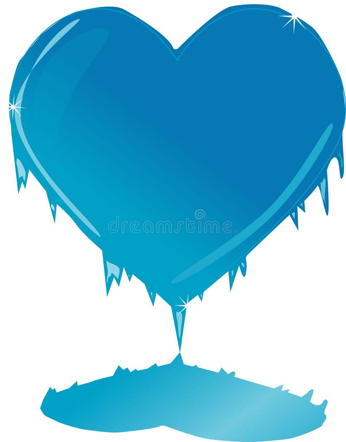 Vector_frozen heart stock vector. Illustration of curve - 4366266