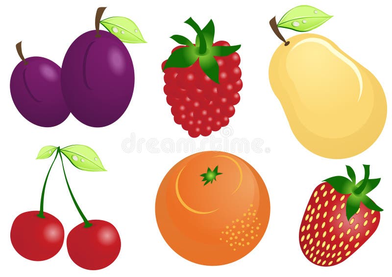 Vector-fruit-pictogram-reeks Stock Illustratie - Illustration of gewas ...