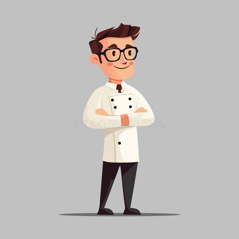 Vector of Full Body Chef with Flat Character Design Style Stock Vector ...