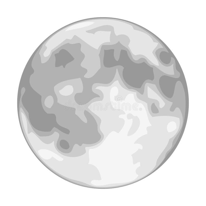 Vector Full Moon Isolated on White Stock Vector - Illustration of white ...