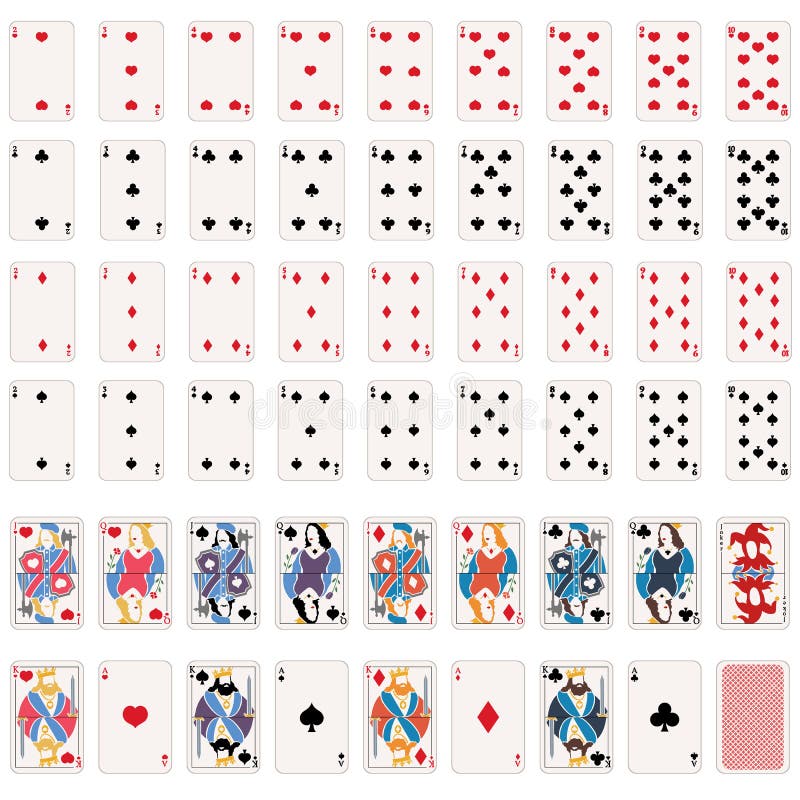 Vector Full Set of Playing Cards Stock Vector - Illustration of full ...