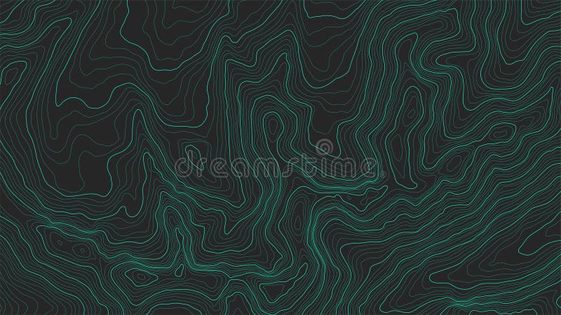 Vector Topographic Map in Neon Colors on a Dark Background Stock Vector ...