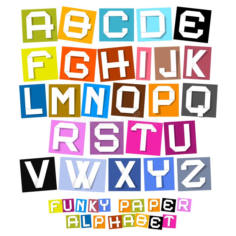 Funky alphabet stock illustration. Illustration of clipart - 6034305