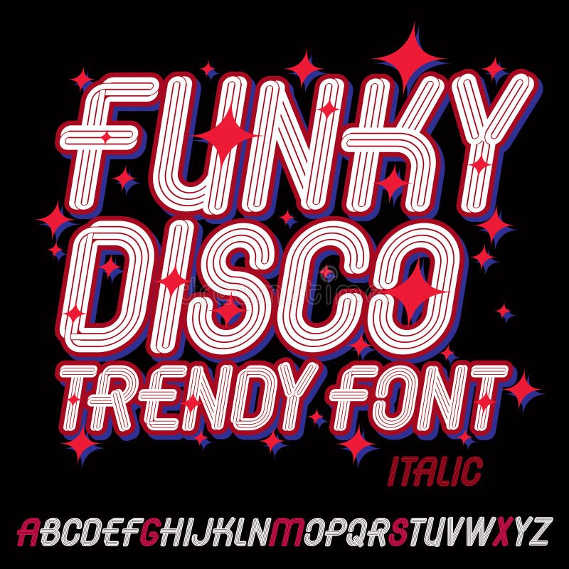 Vector Funky Cursive Capital Alphabet Letters Collection with Parallel ...
