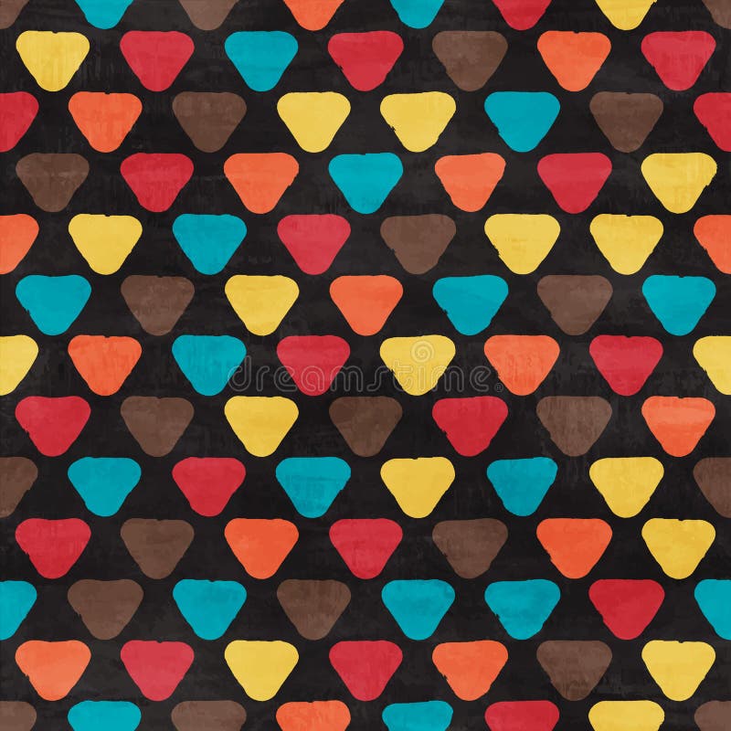 Vector Funky Retro Seamless Pattern Stock Vector - Illustration of ...