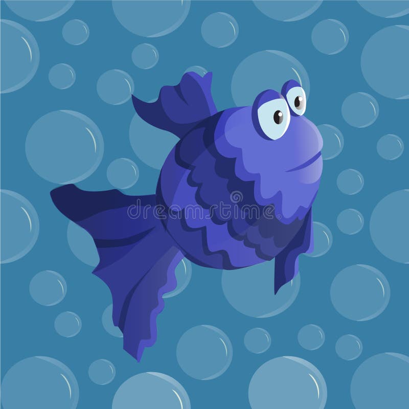 Vector funny cartoon fish stock vector. Illustration of character ...