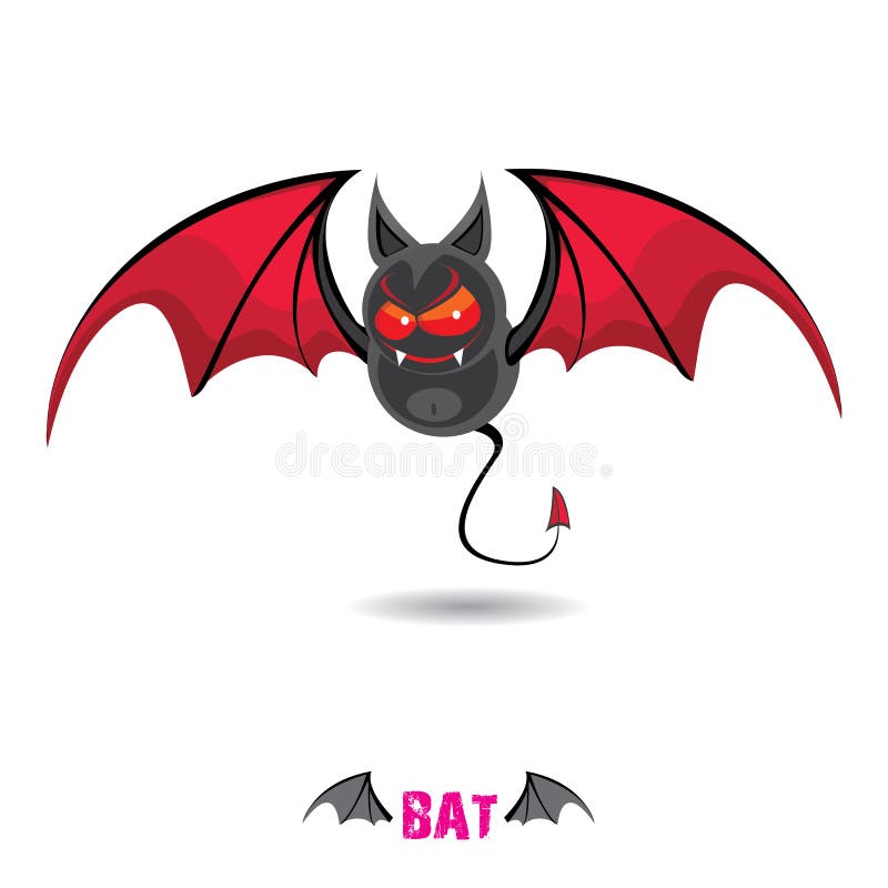 Funny Devil Cartoon Character with Trident Stock Vector - Illustration ...