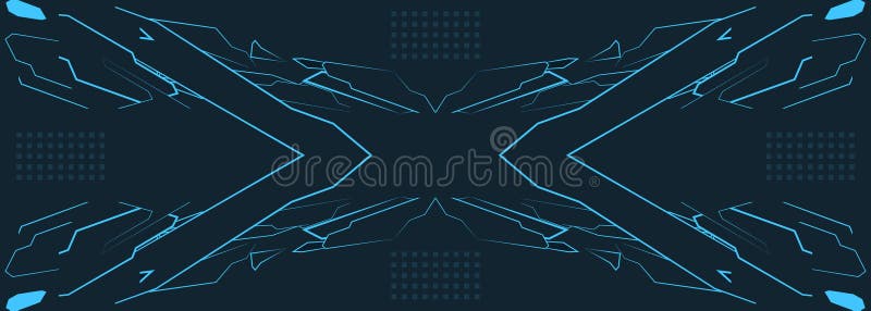 Vector Futuristic HUD in Cyberpunk Concept. Dark Blue Control Interface ...