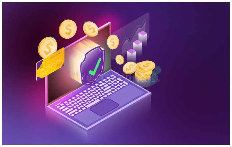 Vector Futuristic Smart Security Credit Cards Controls Technology ...