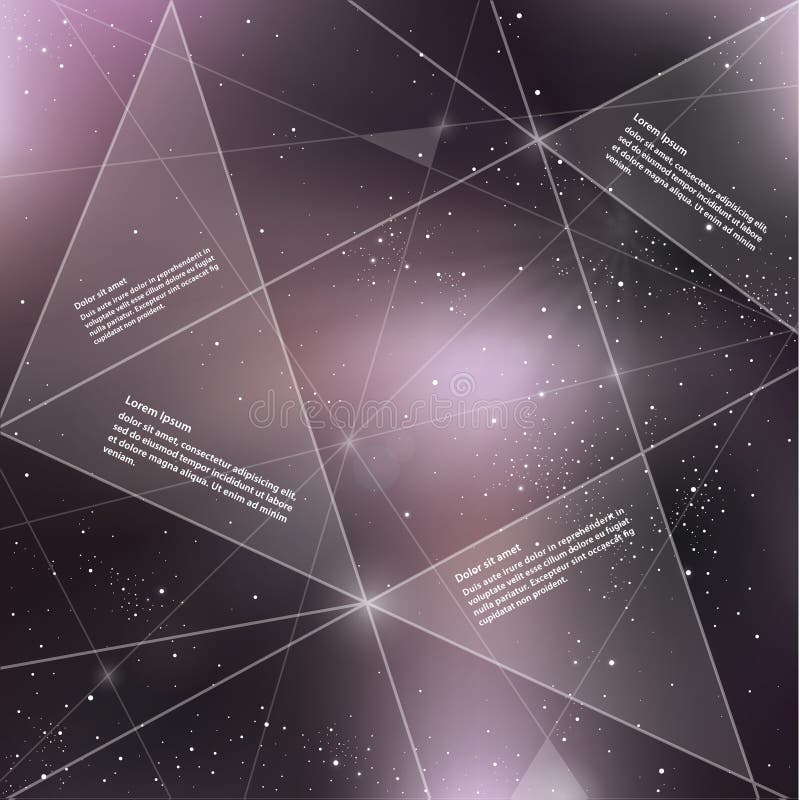 Deep Space Background with Abstract Lines and Triangles. Universe ...