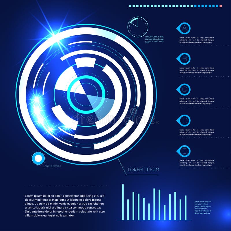 Vector Futuristic User Interface Design Elements. Stock Vector ...