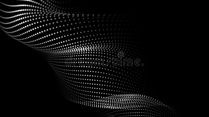 Vector Futuristic Wave. Digital Technology. Big Data Stock Illustration ...