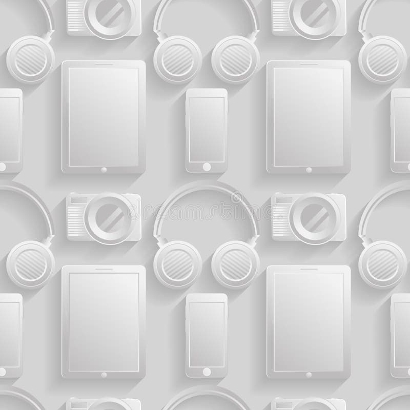 Vector gadget pattern stock vector. Illustration of music - 49144063