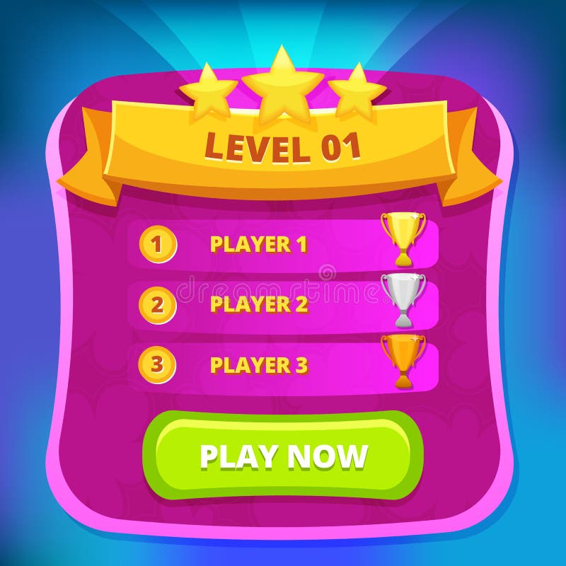 Vector Game Design Interface - Screen Window for Online Stock Vector ...