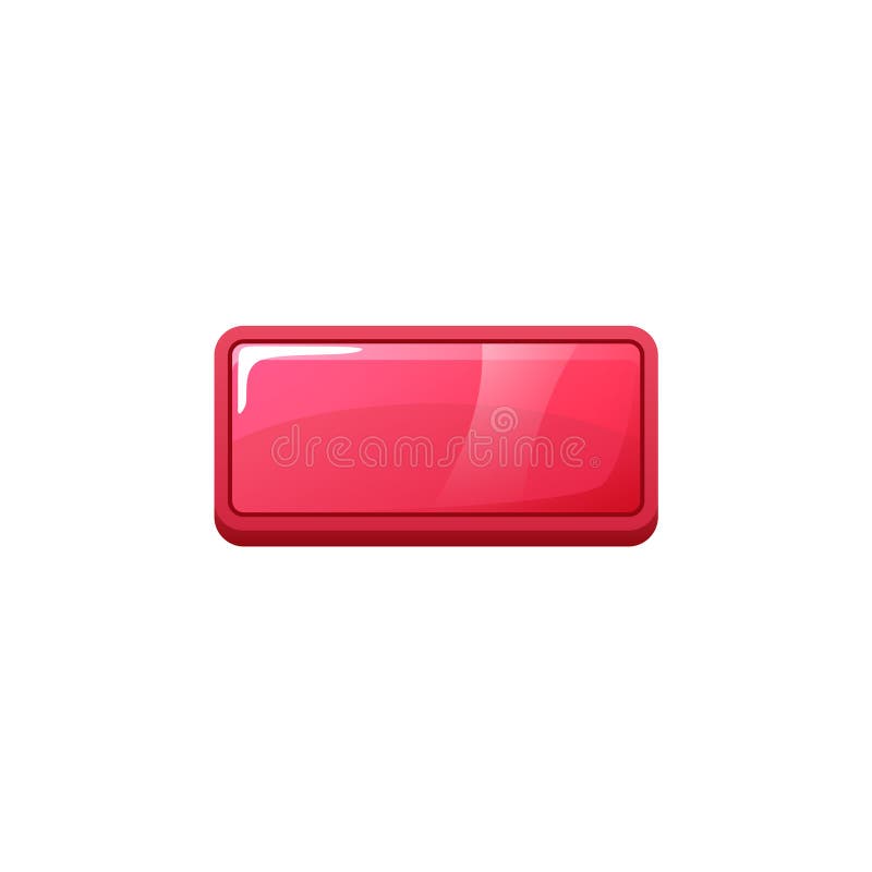 Vector Game Glossy Pink Button, Square Frame for User Ui Menu Interface ...