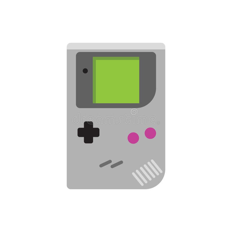 Vector Gameboy Icon. Isolated on White Stock Vector - Illustration of ...