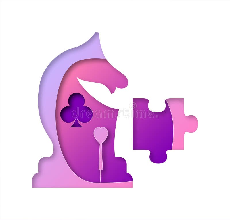 Vector Games in Paper Art Style Stock Illustration - Illustration of ...