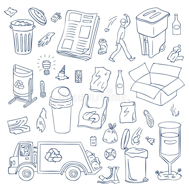 Trash Can Clipart Black And White School