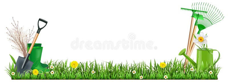 Gardening Tools Border Stock Illustrations – 259 Gardening Tools Border ...