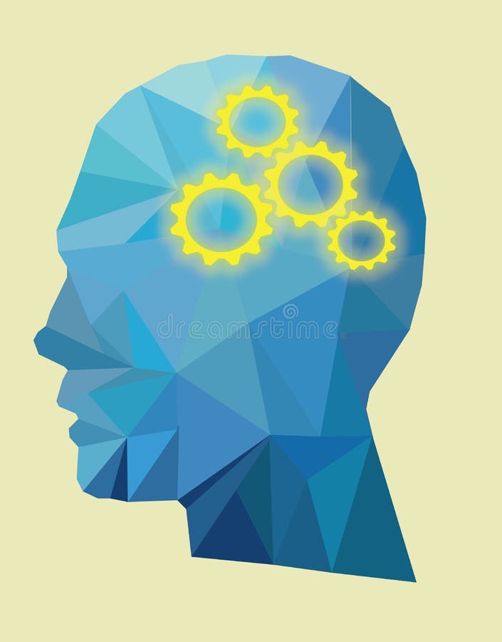 Vector Gear Head Concept stock illustration. Illustration of ...