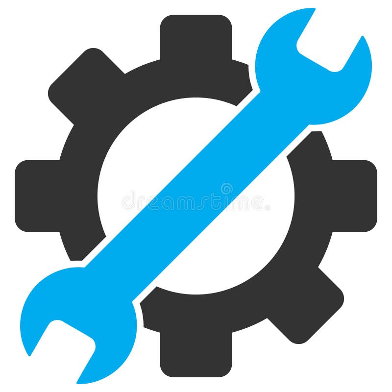 Vector Gear Tools Flat Icon Illustration Stock Vector - Illustration of ...