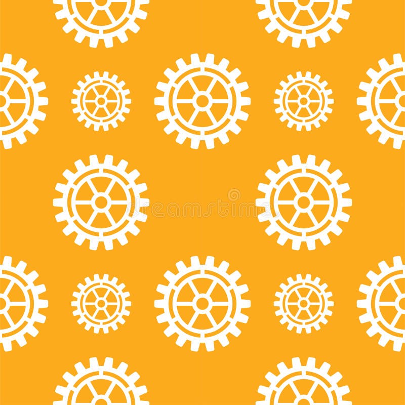 Vector Gears Icons Seamless Patterns Stock Vector - Illustration of ...