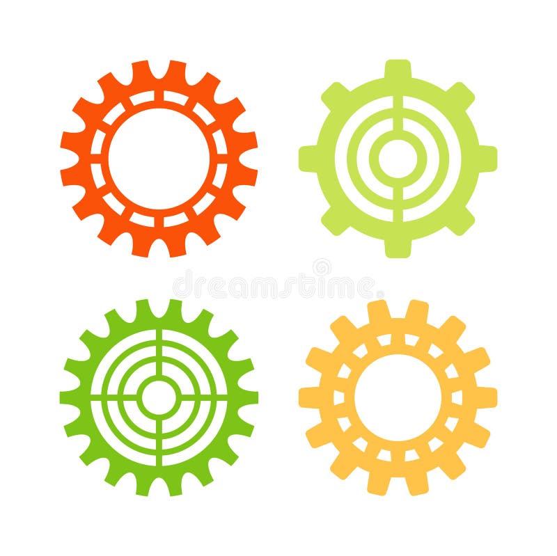 Vector gears icons set. stock illustration. Illustration of logo - 74179997