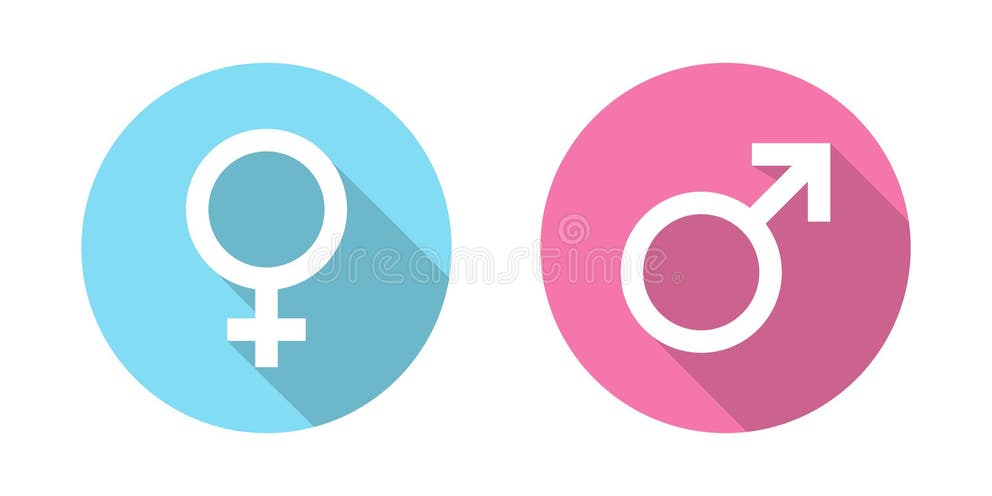 Vector Gender Icon Symbol with Shadow Stock Vector - Illustration of ...