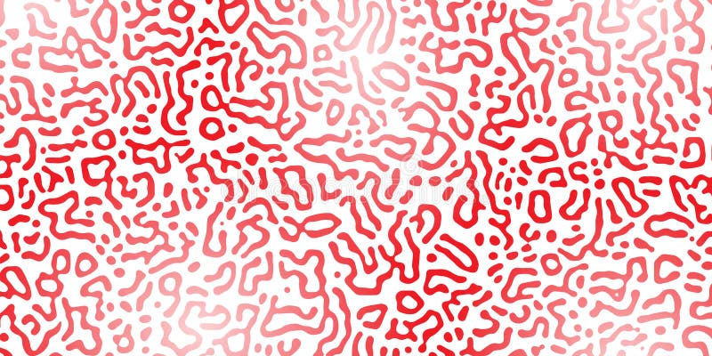 Vector Generative Algorithm Psychedelic Red Background. Reaction-diffusion or Turing Pattern ...
