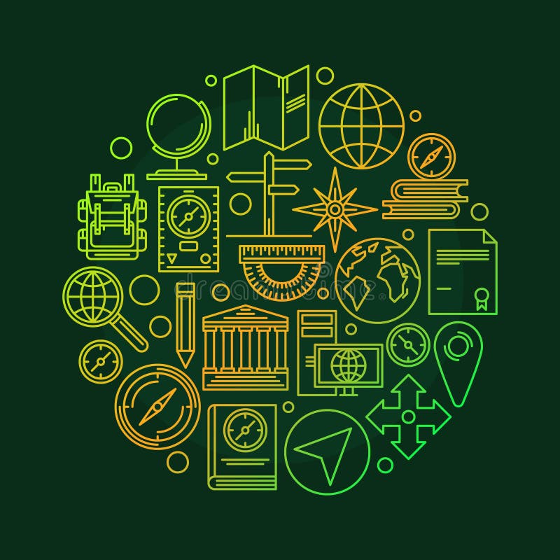 Vector Geography Illustration Stock Vector - Illustration of icon ...