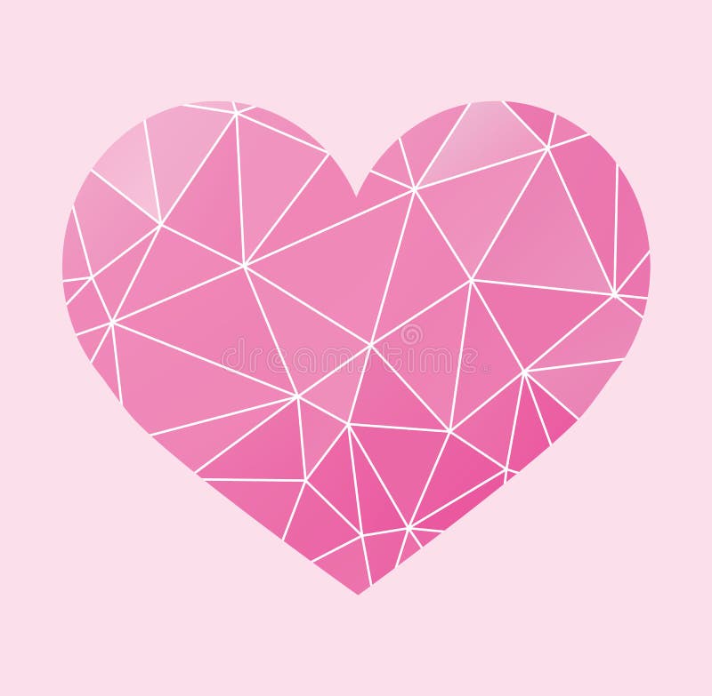 Vector Geométrico Del Corazón - Ilustración del Vector - Ilustración de ...