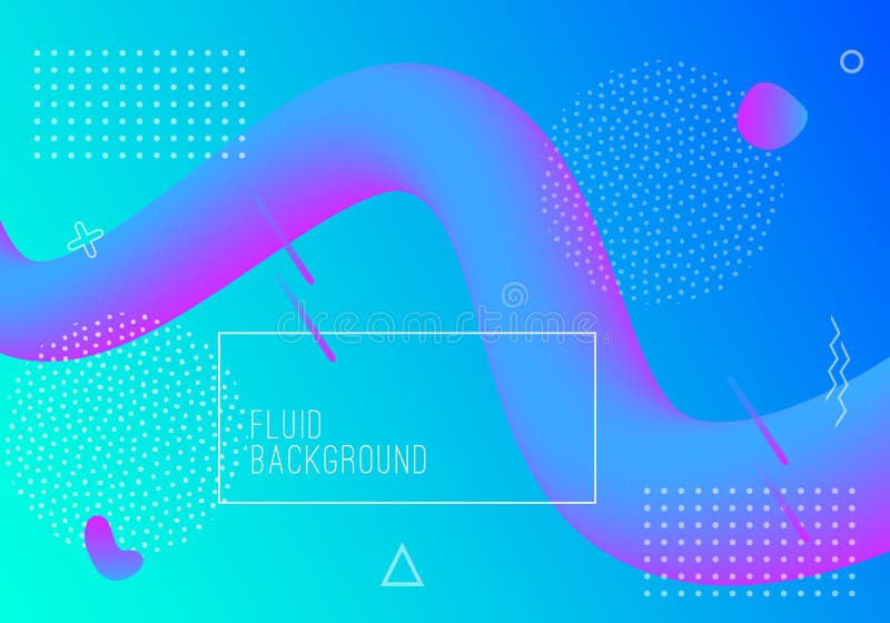 Vector Geometric Background with Modern Fluid Shapes. Dynamical ...