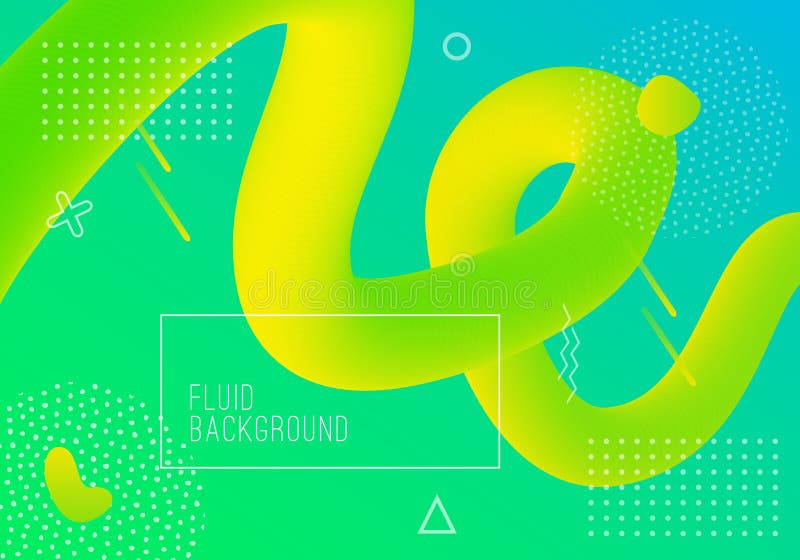 Vector Geometric Background with Modern Fluid Shapes. Dynamical ...