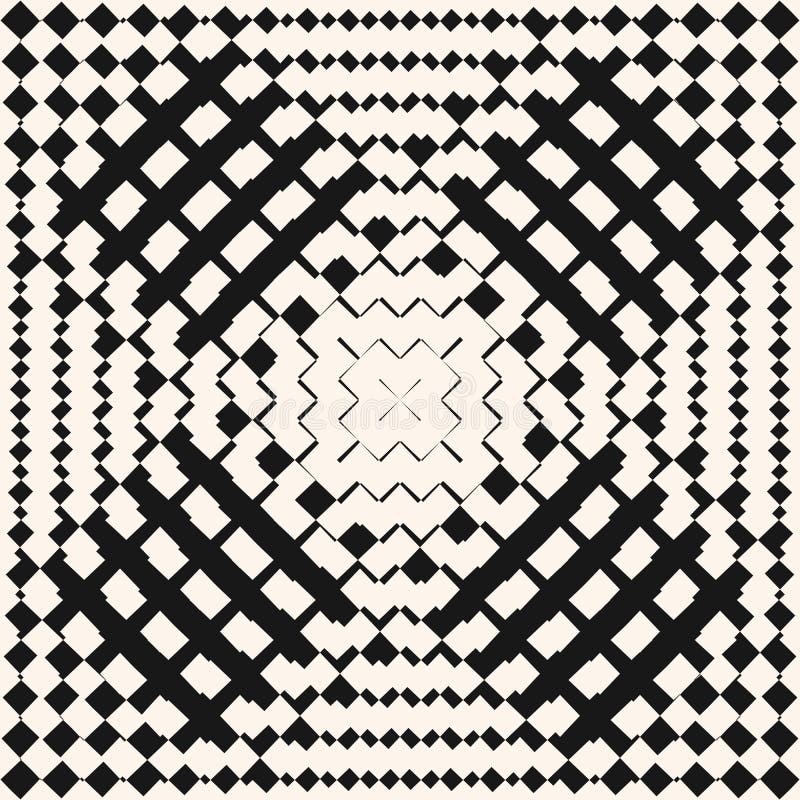 Vector Geometric Checkered Seamless Pattern. Radial Gradient Transition ...