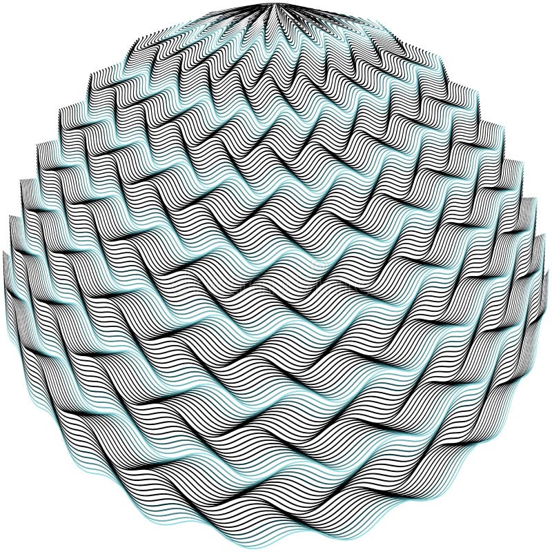 Vector Geometric Circle with Distorted Elements Stock Vector ...