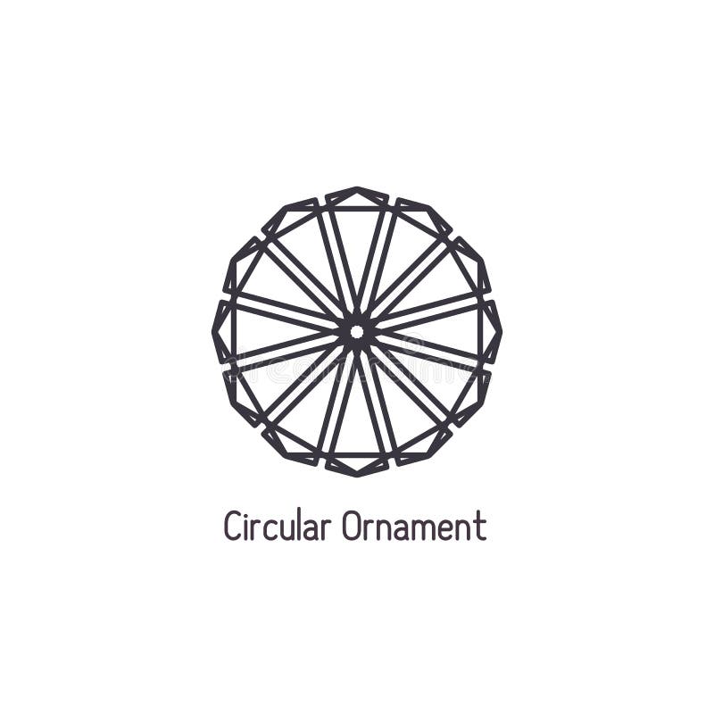 Vector Geometric Circular Linear Emblem Stock Vector - Illustration of ...