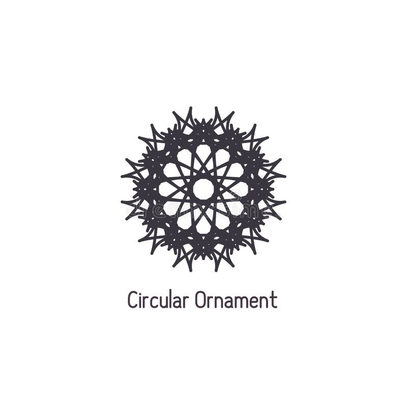 Vector Geometric Circular Linear Emblem Stock Vector - Illustration of ...