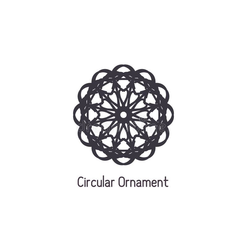 Vector Geometric Circular Linear Emblem Stock Vector - Illustration of ...