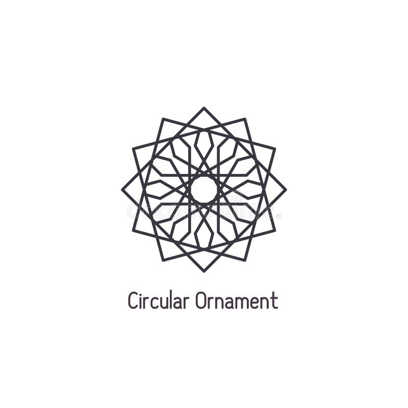 Vector Geometric Circular Linear Emblem Stock Vector - Illustration of ...