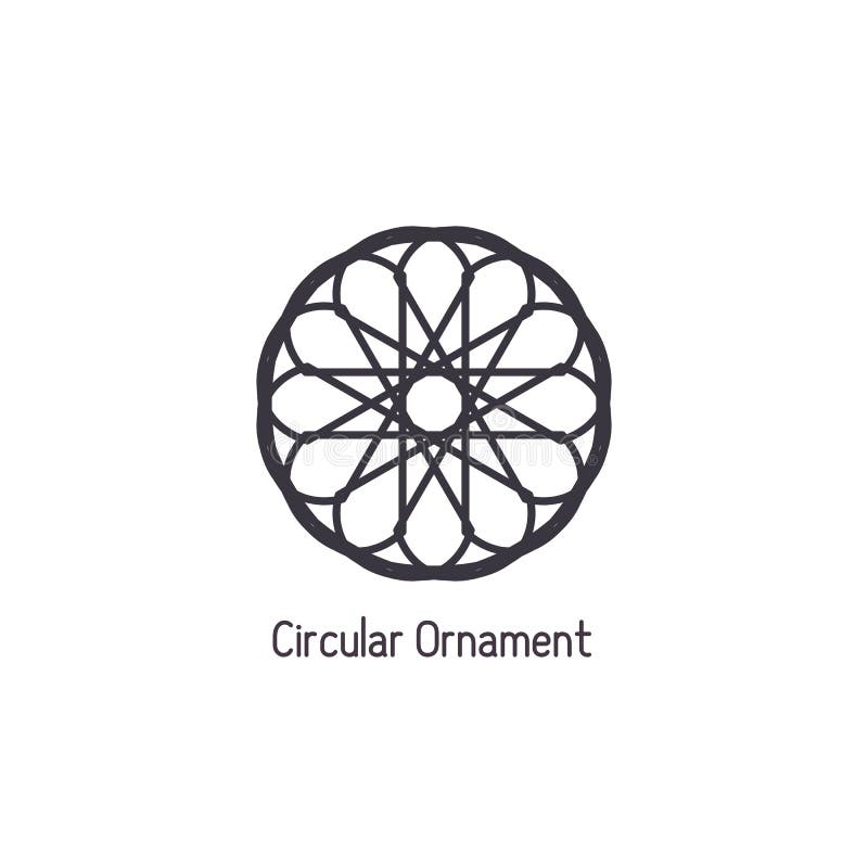 Vector Geometric Circular Linear Emblem Stock Vector - Illustration of ...