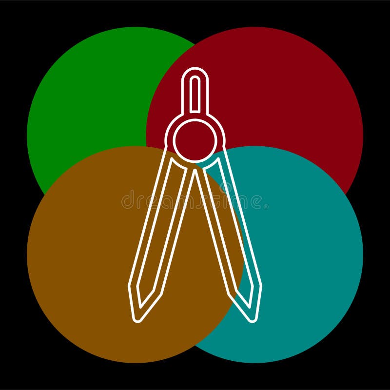 Vector Geometric Compass, Drawing Stock Vector - Illustration of ...